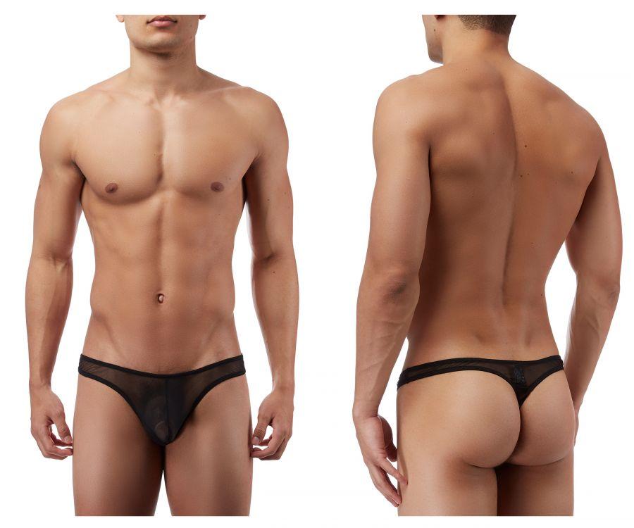 Male Power Pak882 Euro Male Mesh Mini Pouch Thong Black